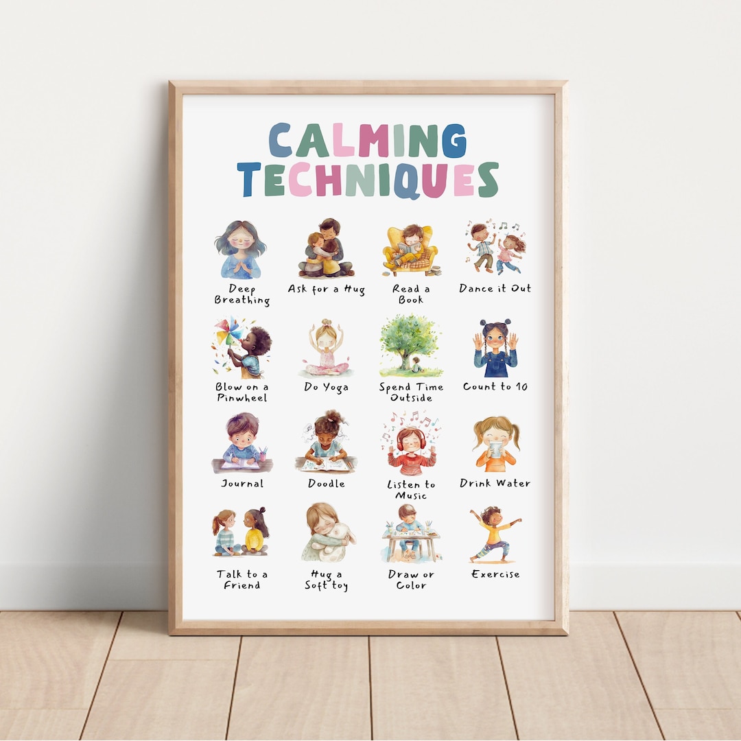 Calming Techniques Poster, Coping Skill Poster, Stress Management ...