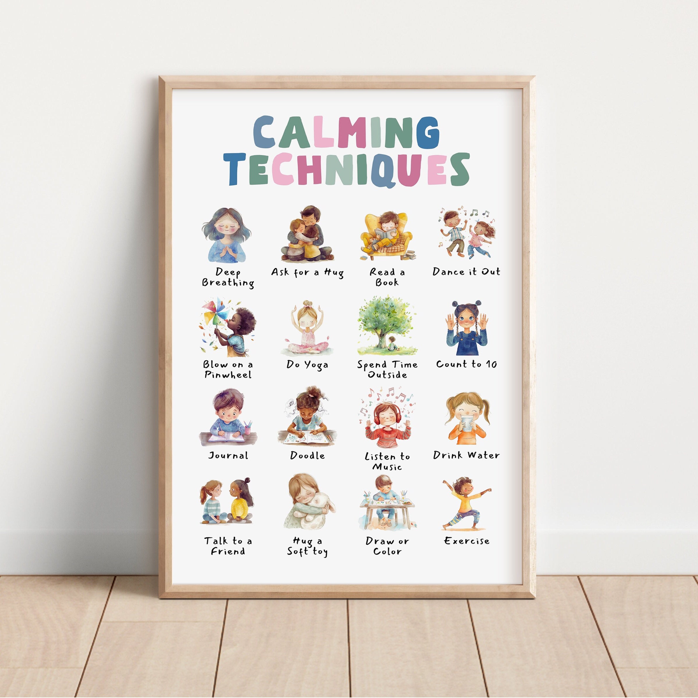 Calming Techniques Poster, Coping Skill Poster, Stress Management ...