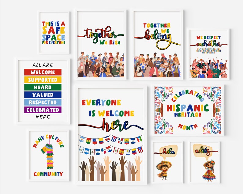 Hispanic Heritage Month Bulletin Board, Hispanic Art Prints, Hispanic ...