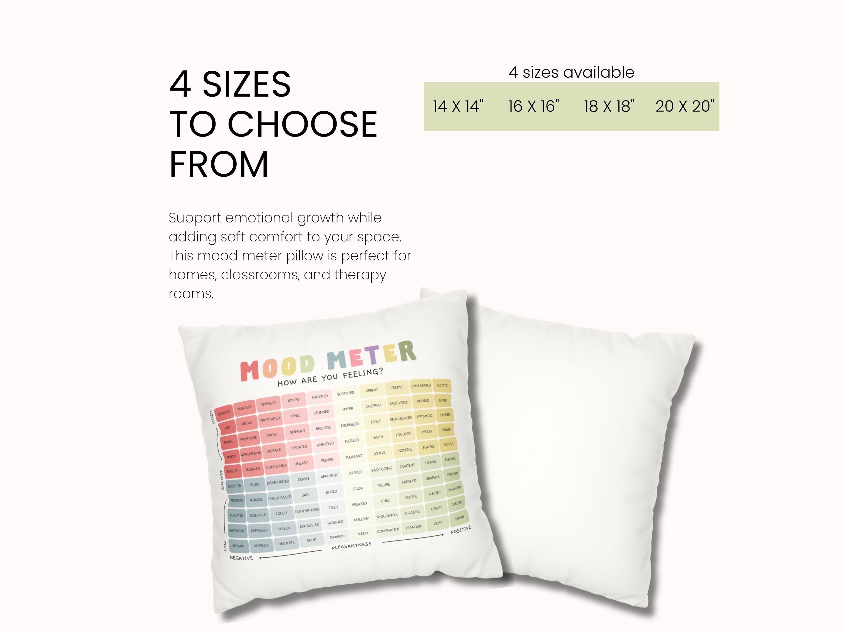 Therapy Office Pillow, Mood Meter and Coping Skills, Kids Mood Board ...