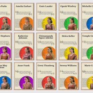 Women's History Month Bulletin Board, Famous Women Art Print, Women ...