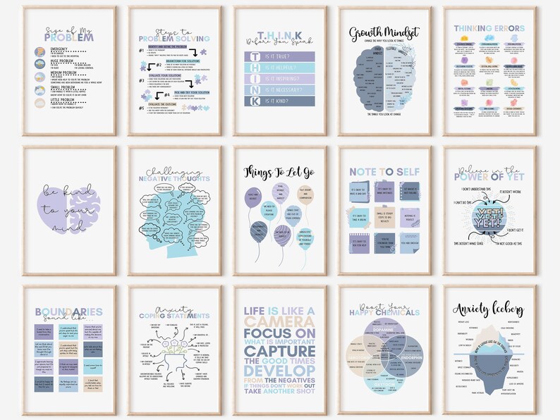 Mental Health Posters, School Counseling Posters, Therapist Office ...
