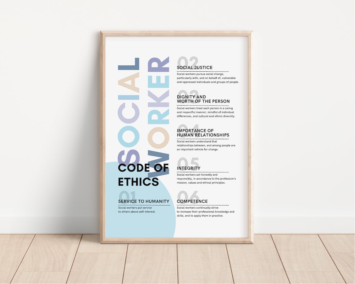 Social Worker Code of Ethics, Social Work Values, NASW Code of Ethics ...