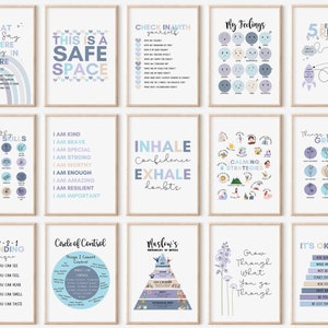 Mental Health Posters, School Counseling Posters, Therapist Office ...