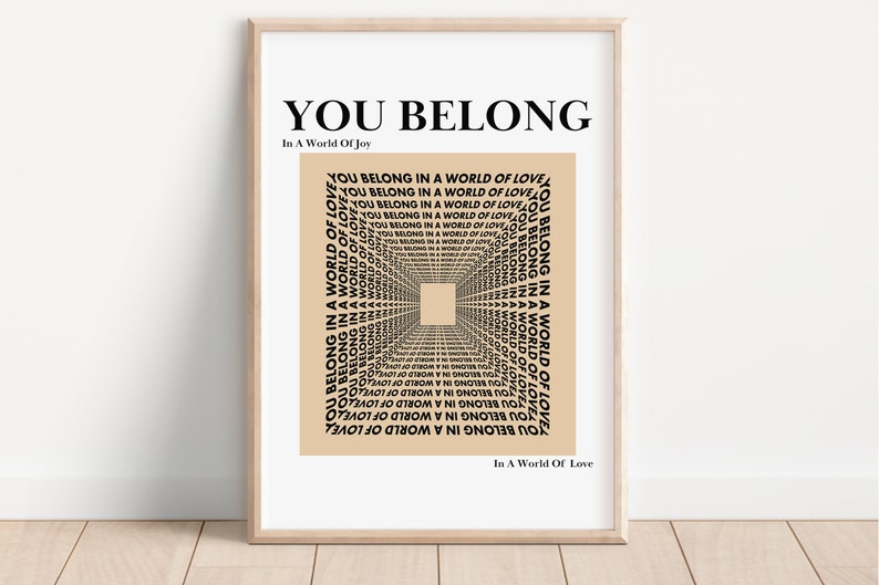 Diversity and Inclusion Poster, You Belong in A World of Love ...