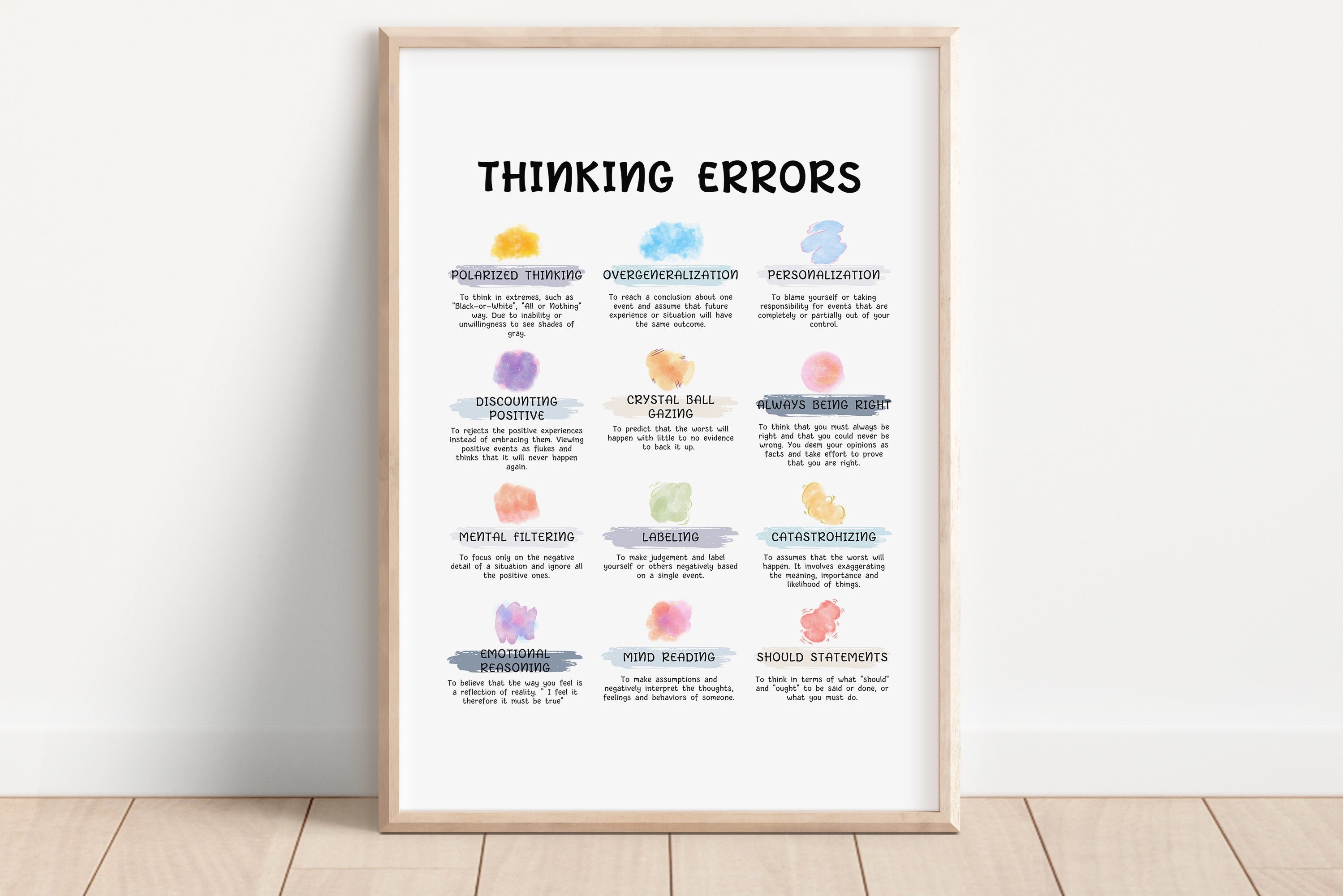 Identify & Overcome Thinking Errors: Cognitive Distortion Digital ...