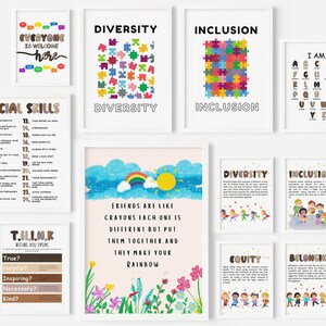 Diversity Posters Bundle, Diversity and Inclusion Posters, Inclusive ...