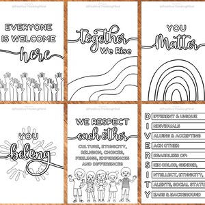 Inclusive & Affirmative Kids Coloring Pages, Diversity Coloring Pages ...