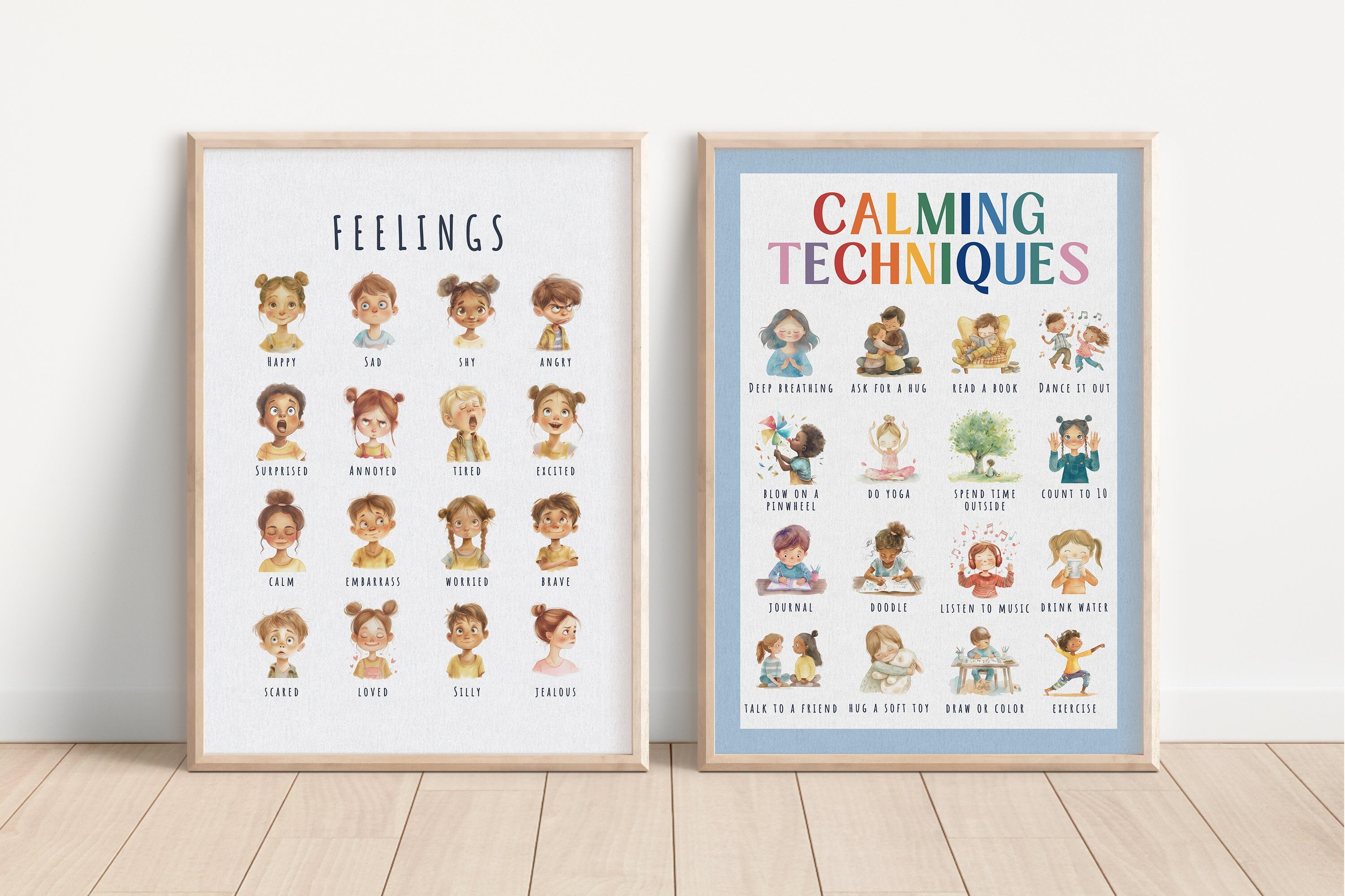 Feelings Poster, Calming Techniques, Emotions Chart, Feelings Chart ...