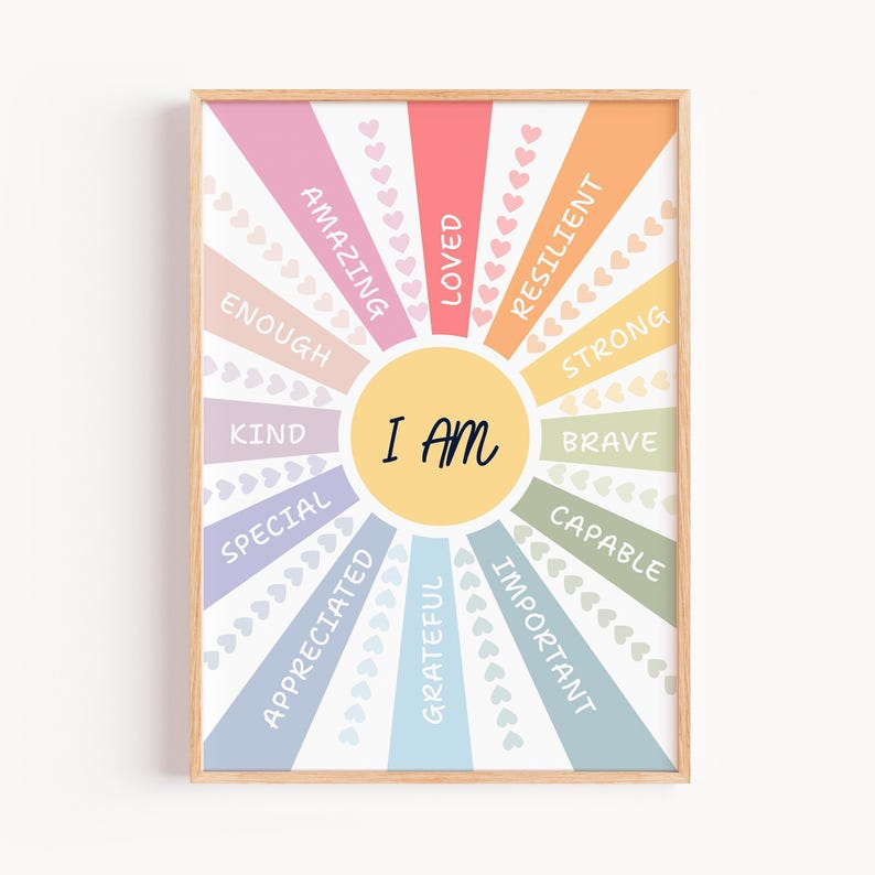 Affirmation Poster for Kids, Daily Affirmation Poster, Daily Reminder ...