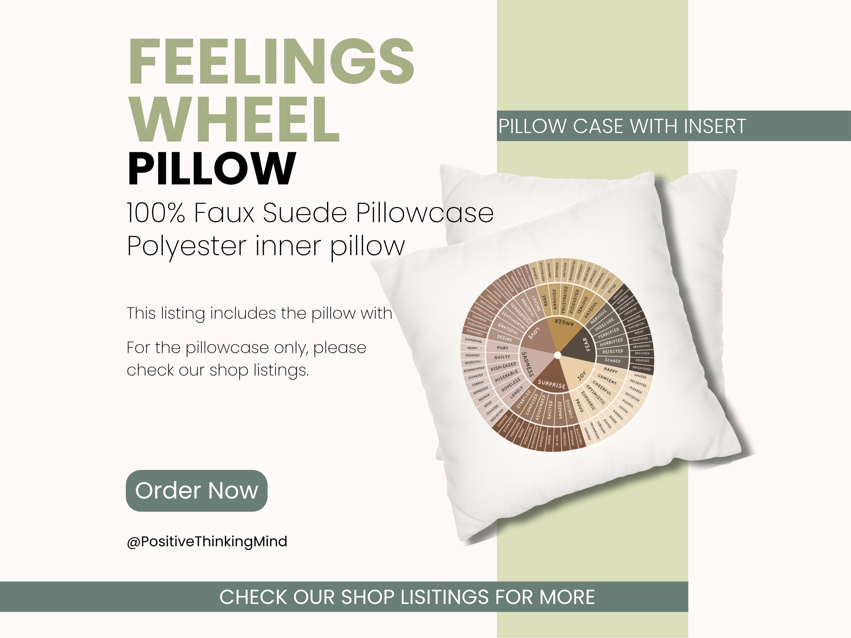 Emotion Wheel Pillow, Wheel of Emotions Pillow, Feelings Wheel Pillow ...