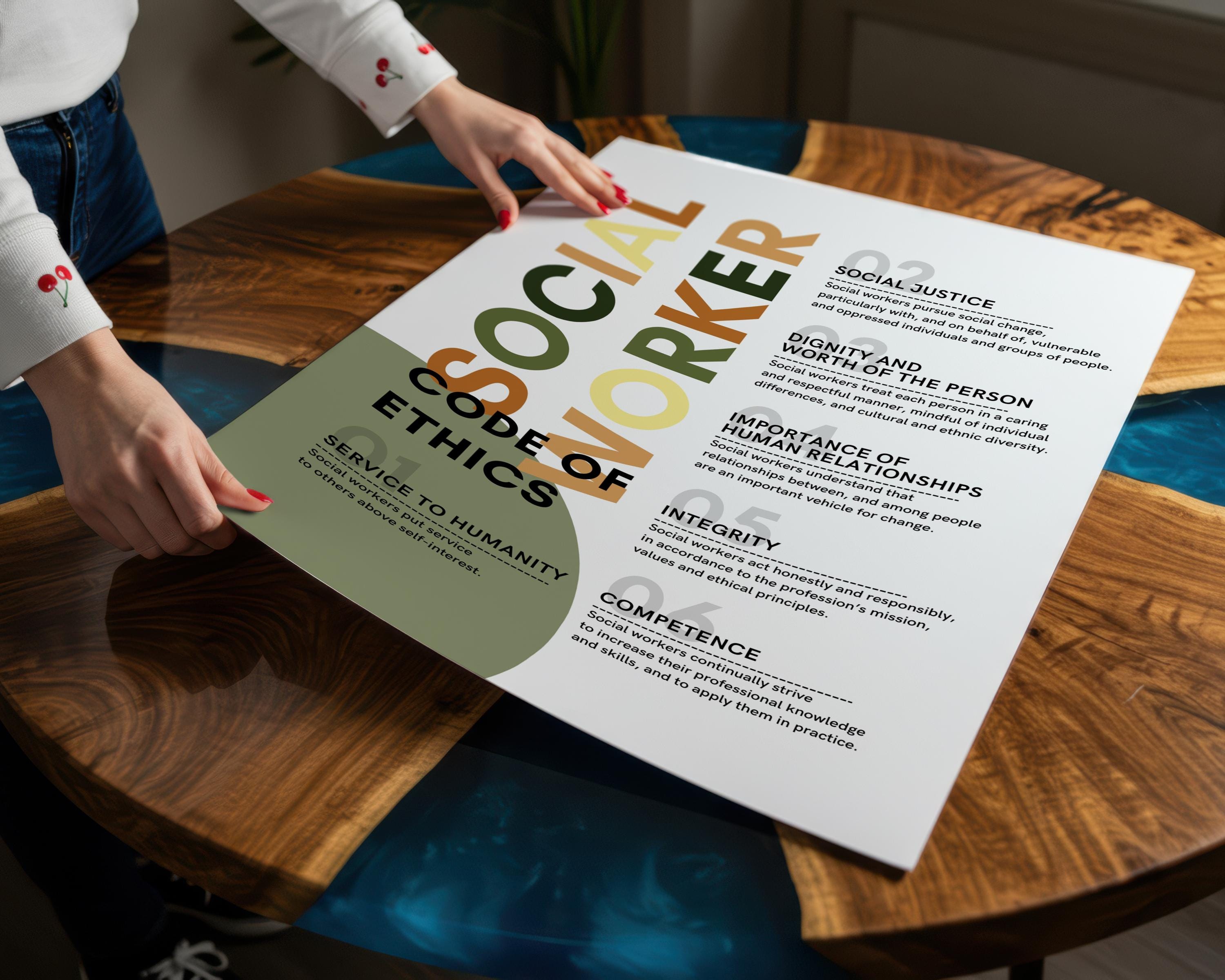 Social Worker Code of Ethics Poster, Social Work Appreciation, Social ...