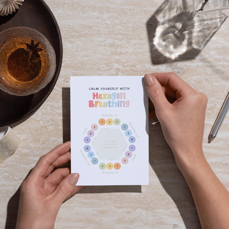 Mindful Breathing Flashcards for Kids, Mindfulness Breathing Cards ...