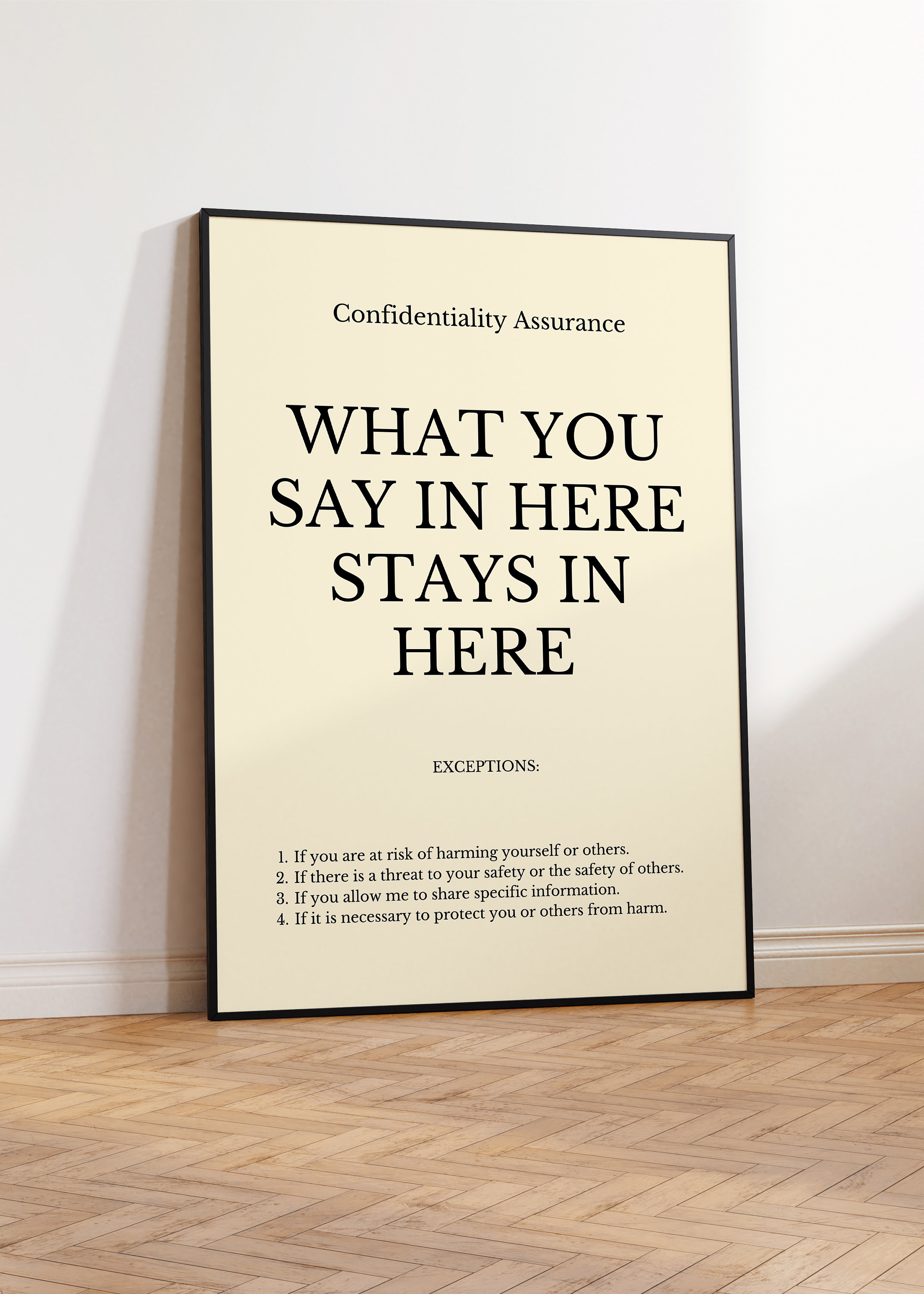 What You Say in Here Stays in Here Print, Therapist Poster, Counselor ...