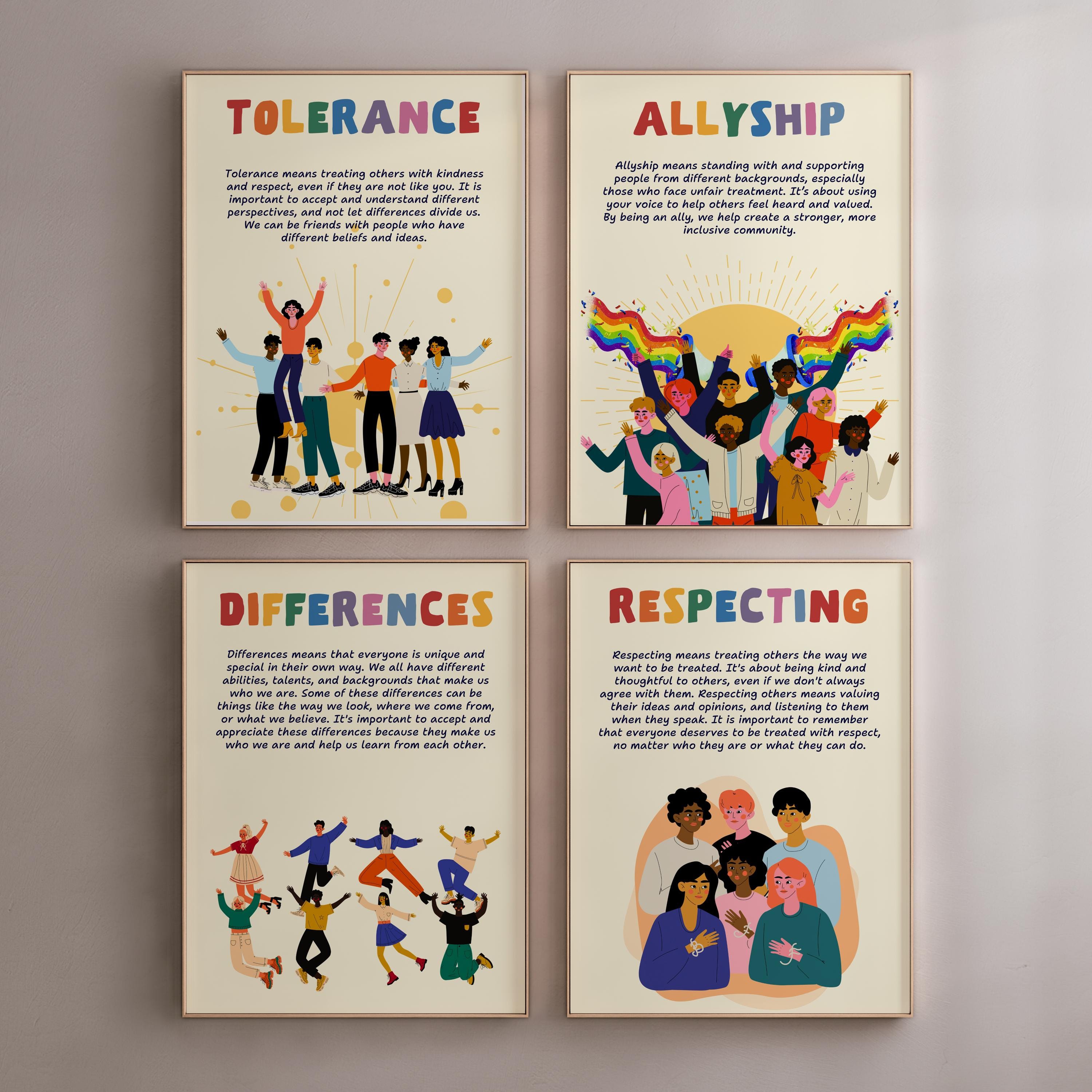 Diversity Equity Inclusion, DEI Posters, Classroom Affirmation Posters ...