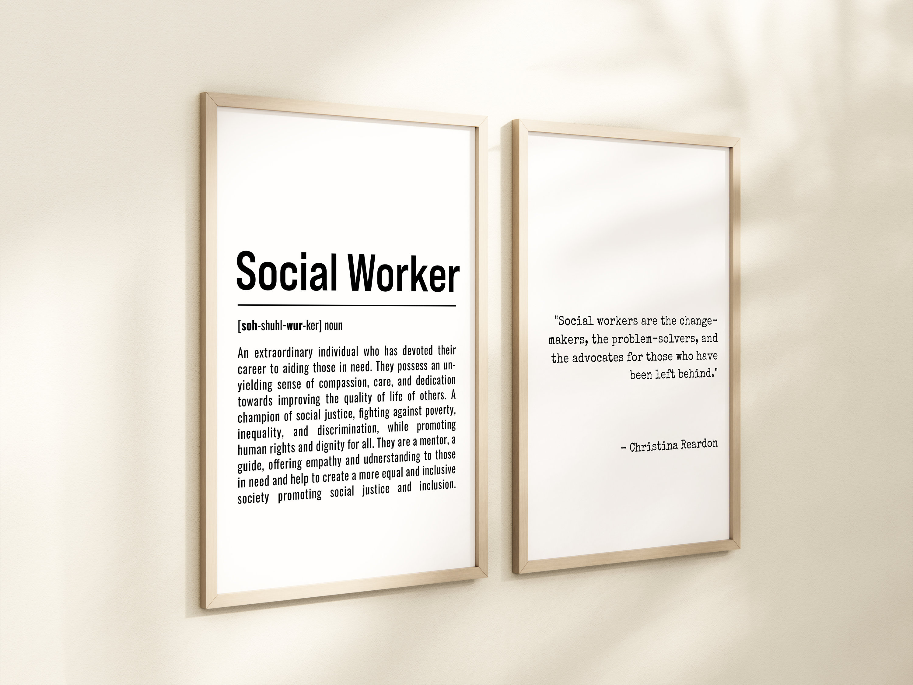 Set of 6 Social Worker Definition Poster, Diversity Definition Poster ...