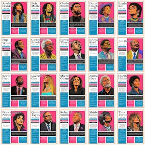 120 African American Icons Black History Month Posters, Juneteenth ...
