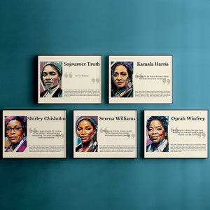 10 Iconic Black Women Poster, 10 Inspirational Black Women Poster ...