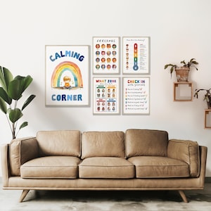 Calm Corner Posters, Calming Corner Posters, Homeschool Decor, Feelings ...
