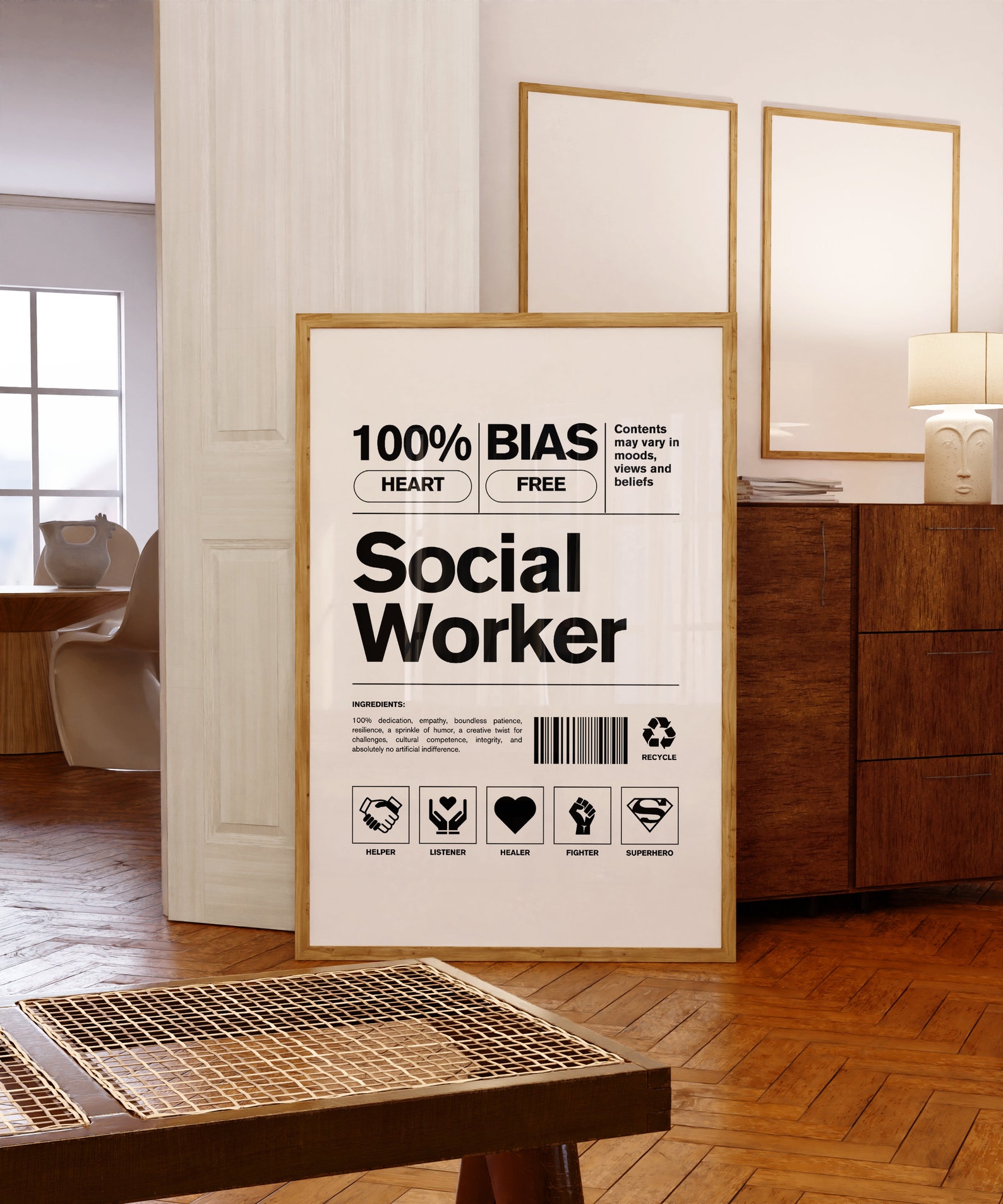 Social Worker Label Poster, Social Worker Gifts, Social Worker Office ...