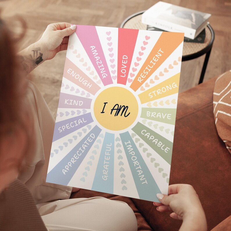 Affirmation Poster for Kids, Daily Affirmation Poster, Daily Reminder ...