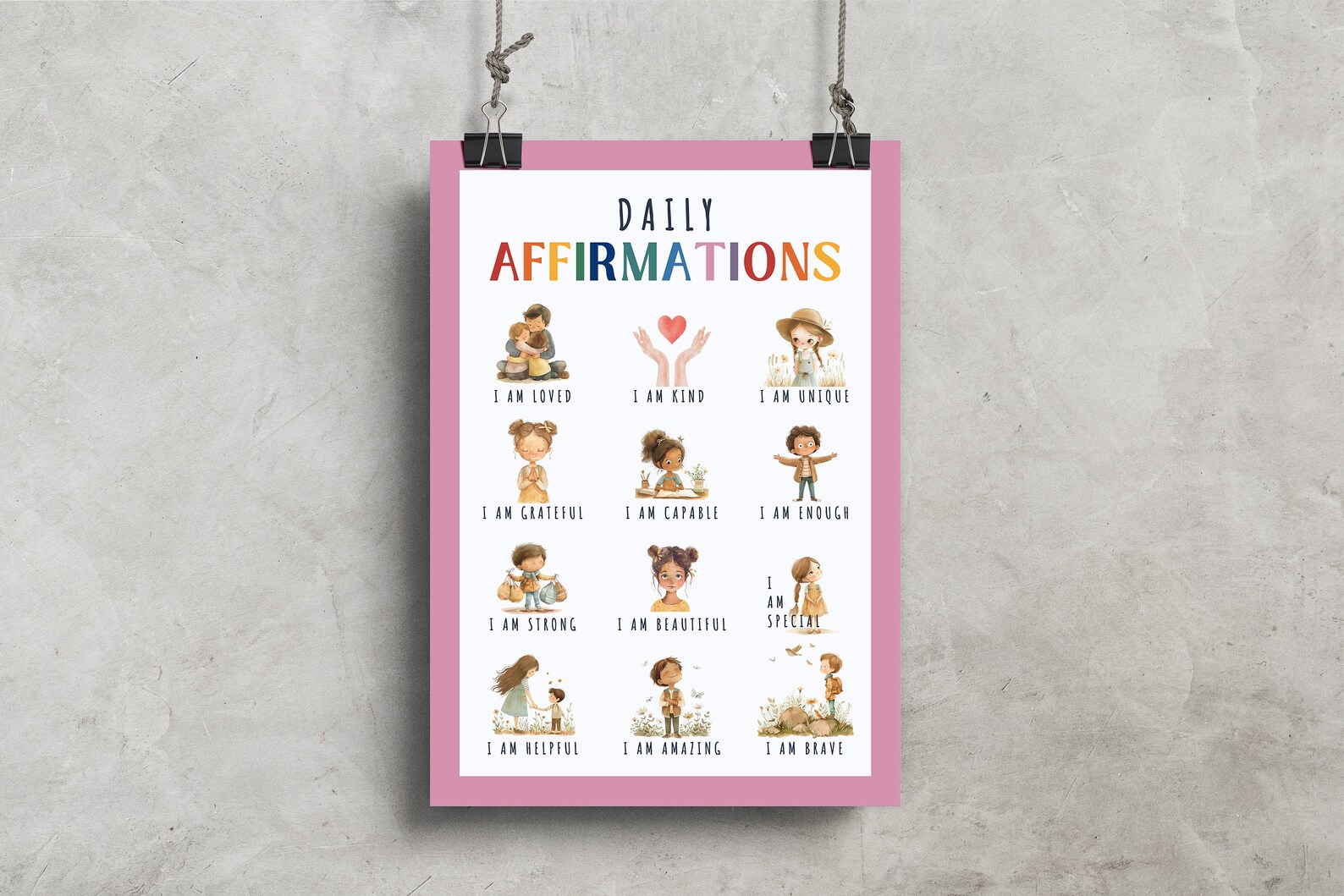 Positive Affirmation Poster, Daily Affirmation Poster, Affirmations for ...