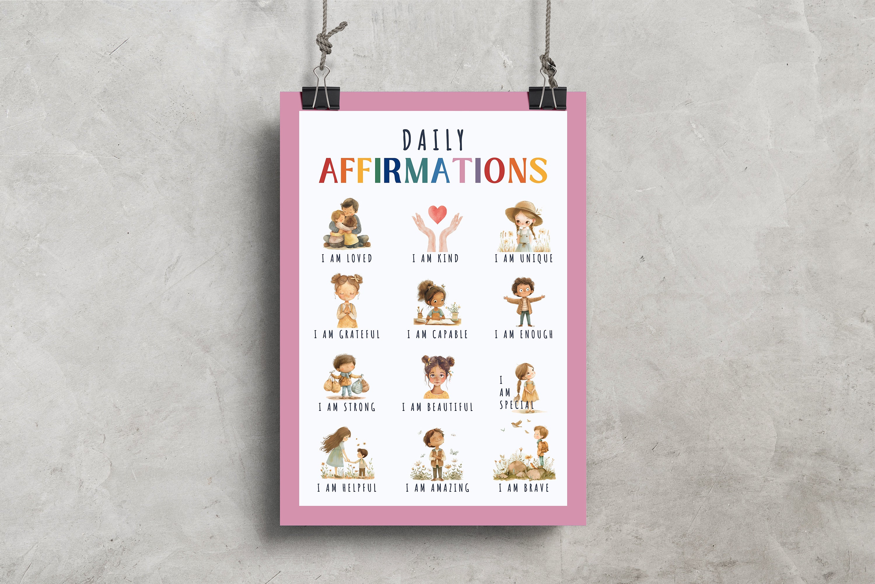 Positive Affirmation Poster, Daily Affirmation Poster, Affirmations for ...