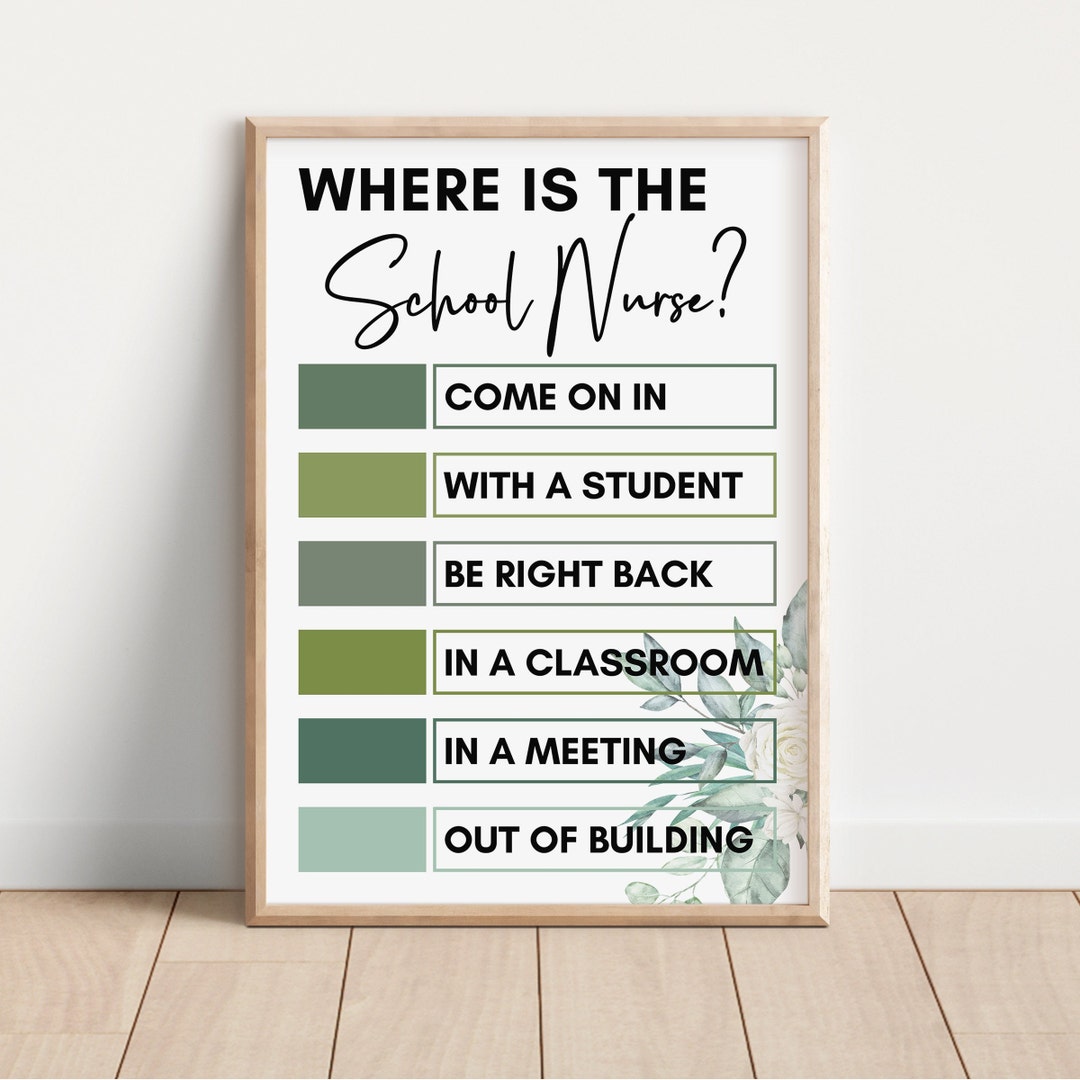 Where is School Nurse Door Sign, School Nurse Door Sign, School Nurse ...