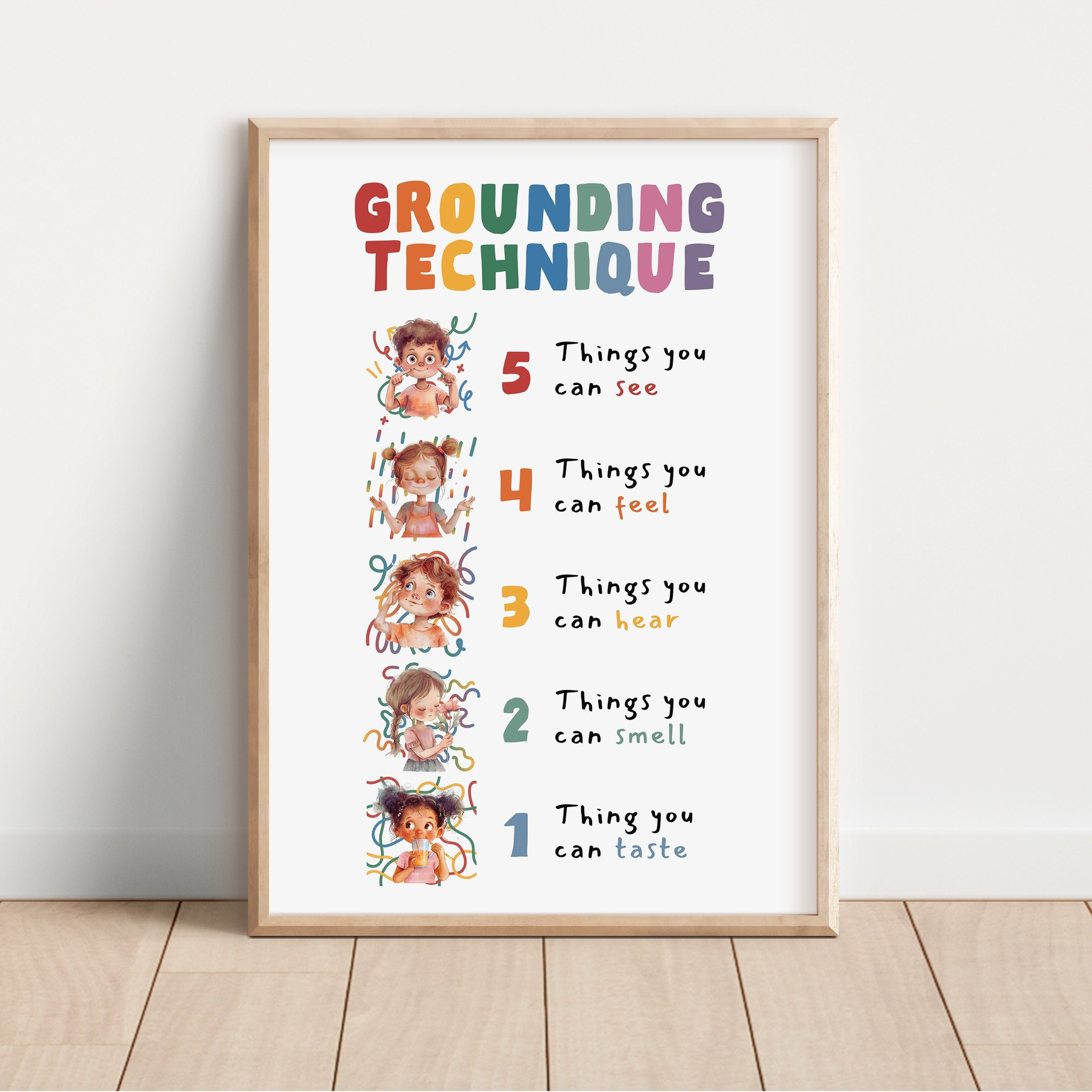 Grounding Technique Poster Coping Skills Poster Classroom Decor ...