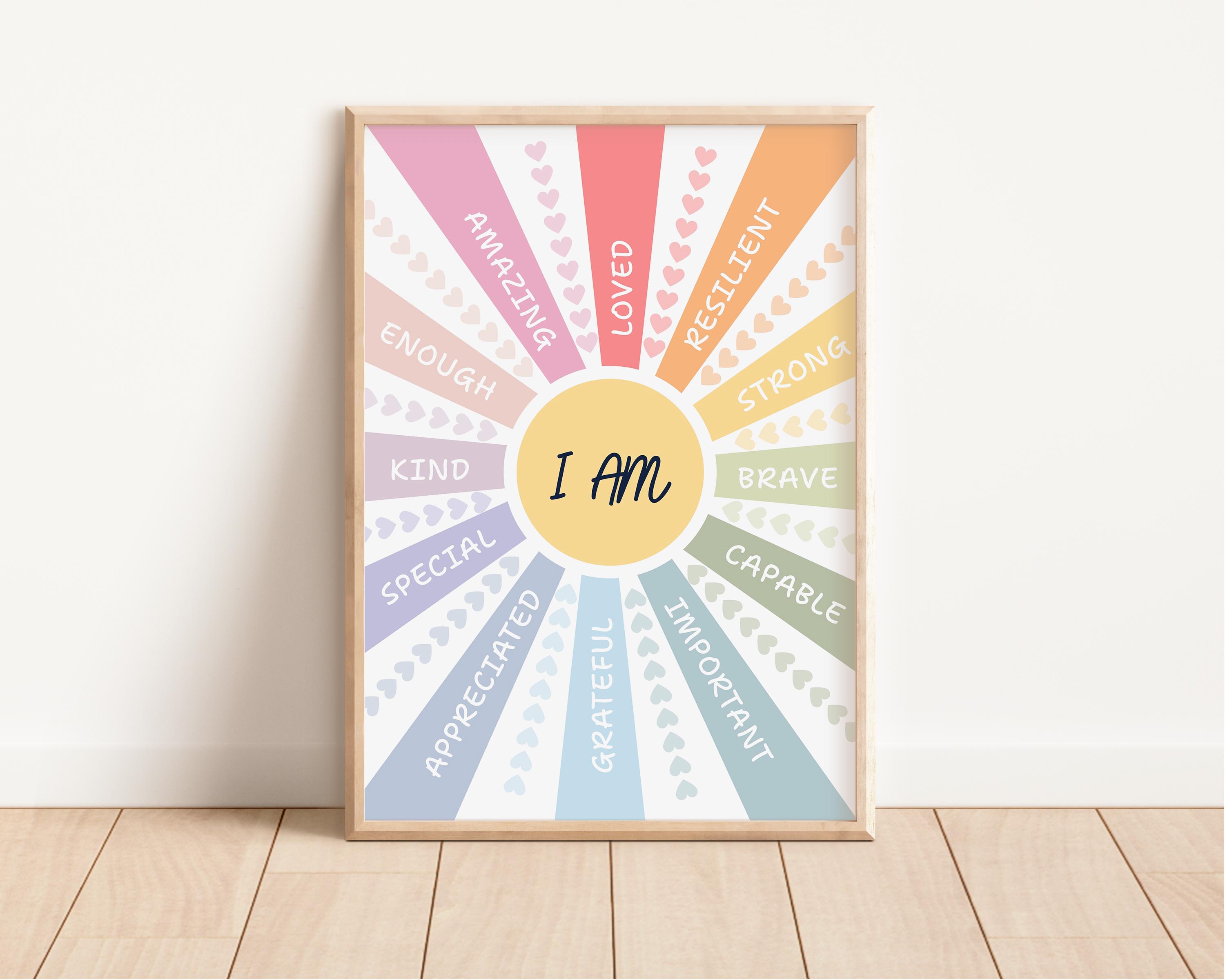 Affirmation Poster for Kids, Daily Affirmation Poster, Daily Reminder ...