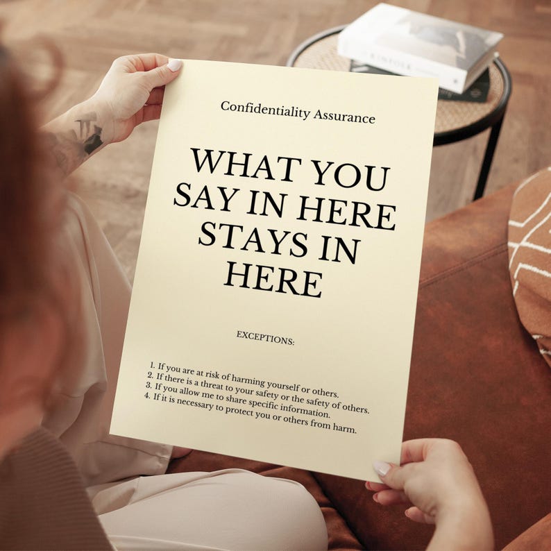 What You Say in Here Stays in Here Sign, Confidentiality Poster, School ...