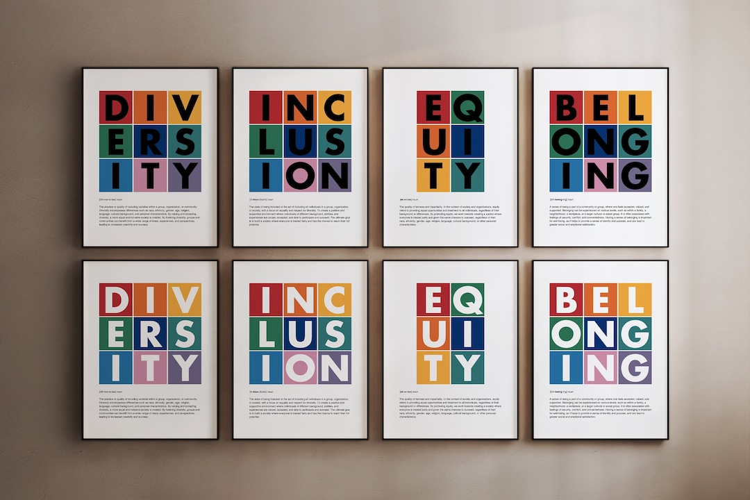 Diversity Poster, Diversity Equity and Inclusion Poster, Diversity Art ...