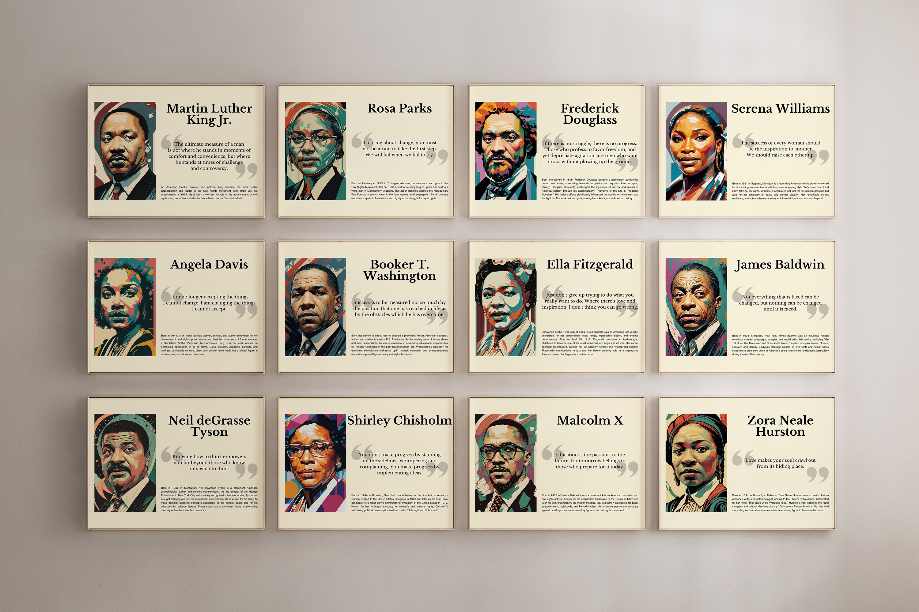 22 Black Icons Poster, Black History Month Poster for Classroom, Black ...
