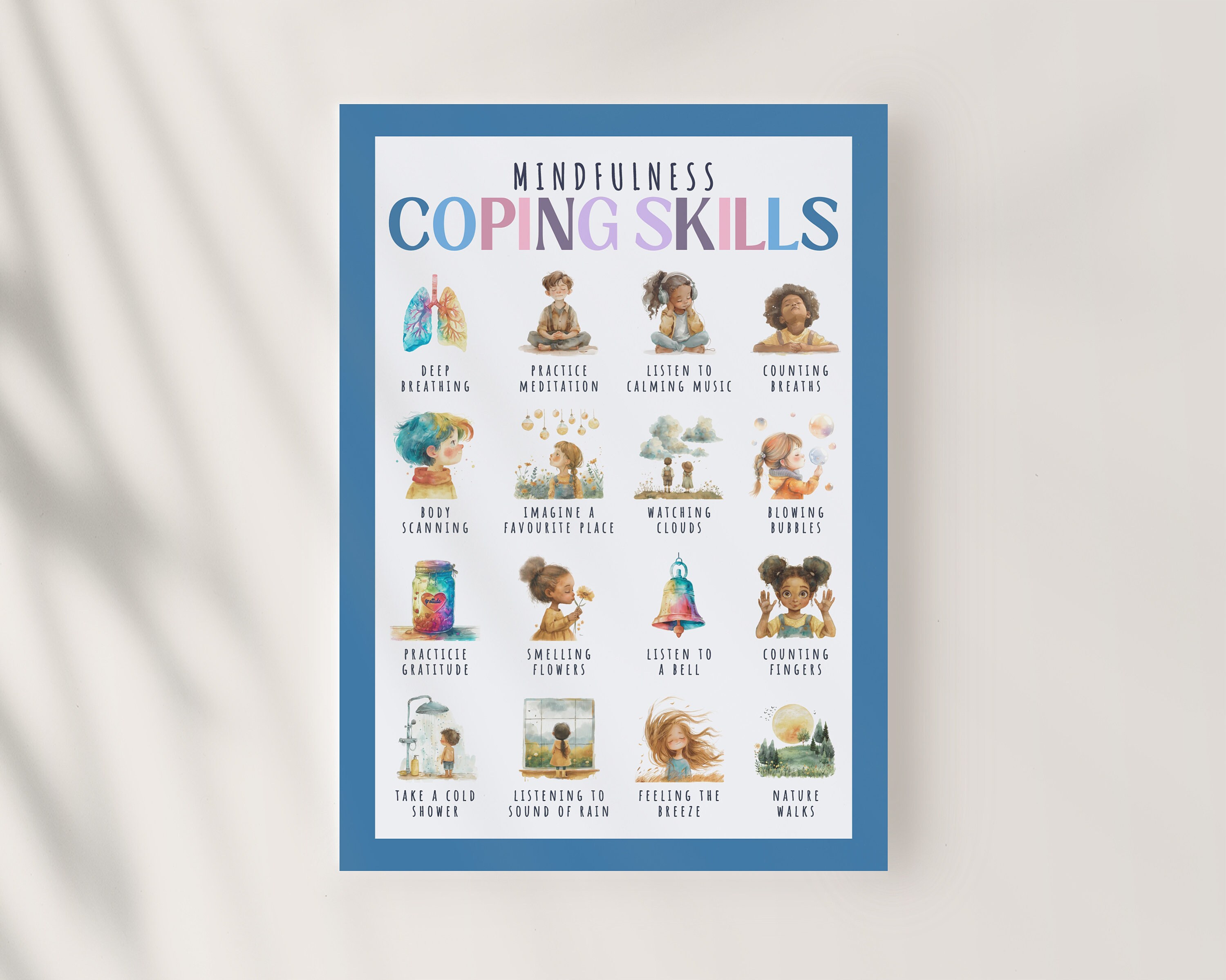Coping Skills Poster, Mindfulness Poster, Calming Techniques Poster ...