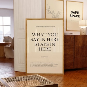 What You Say in Here Stays in Here Sign, Confidentiality Poster, School ...