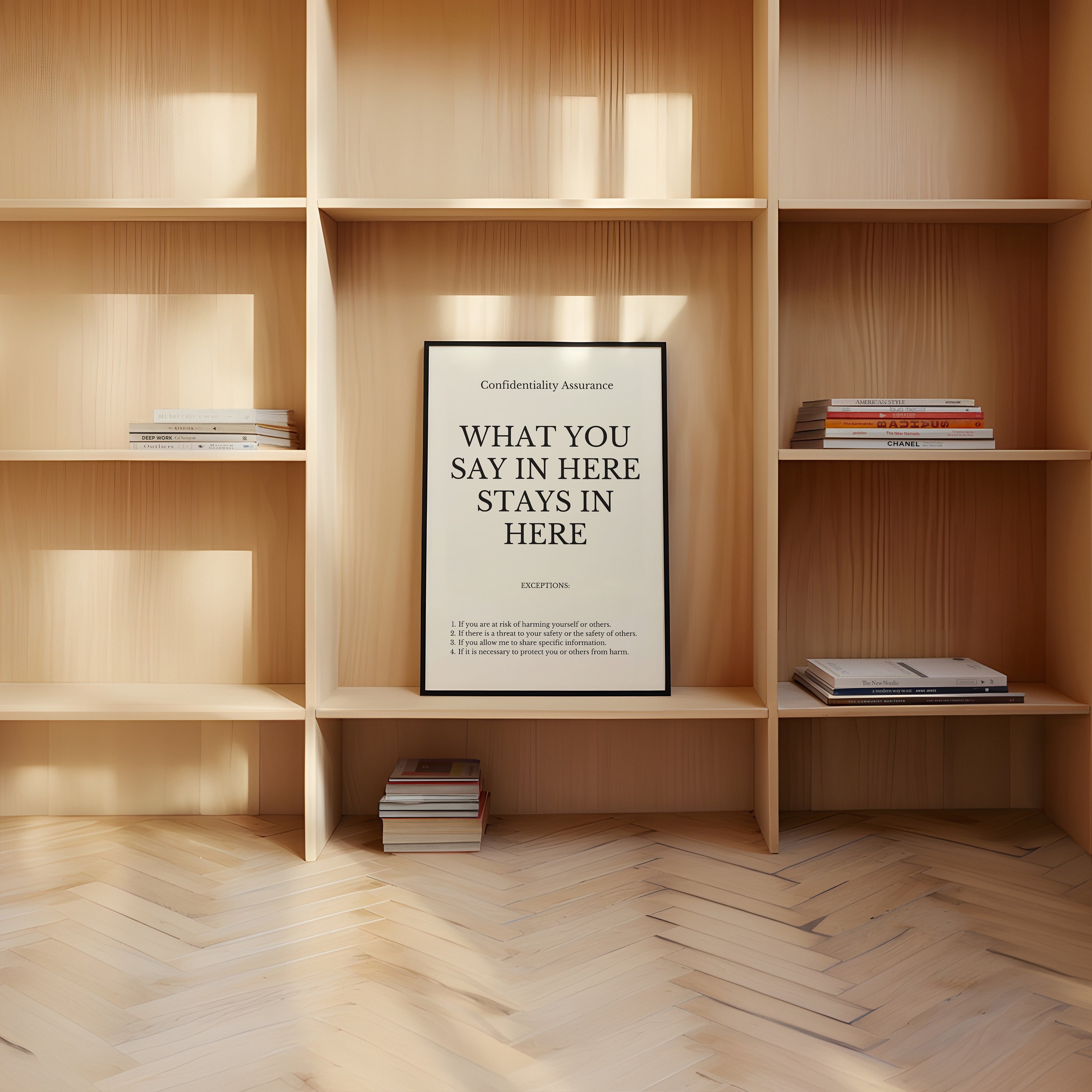 What You Say in Here Stays in Here Print, Therapist Poster, Counselor ...