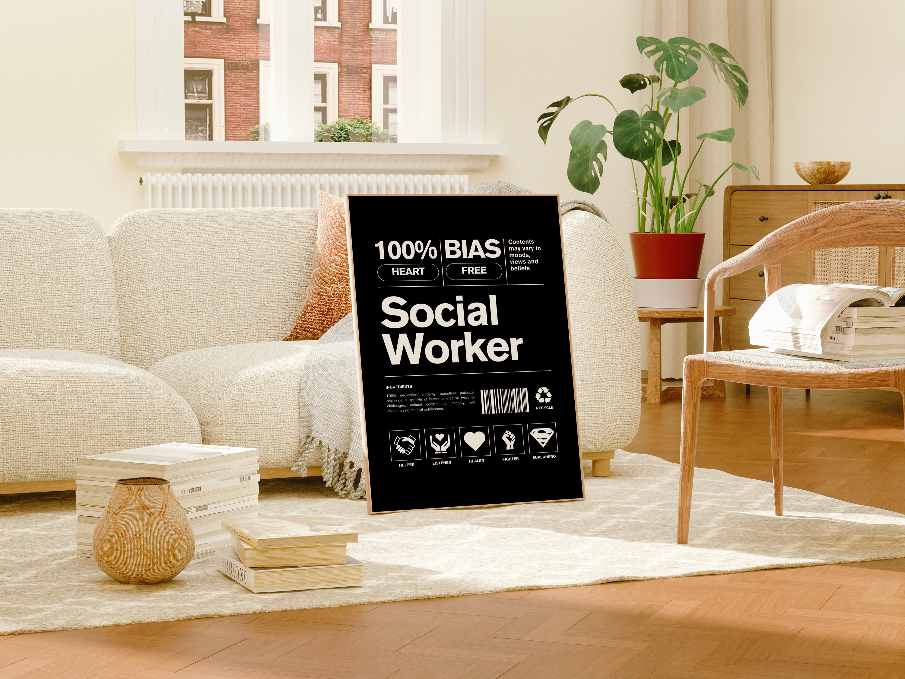 Social Work Poster, Social Worker Gifts, Social Worker Office Decor ...