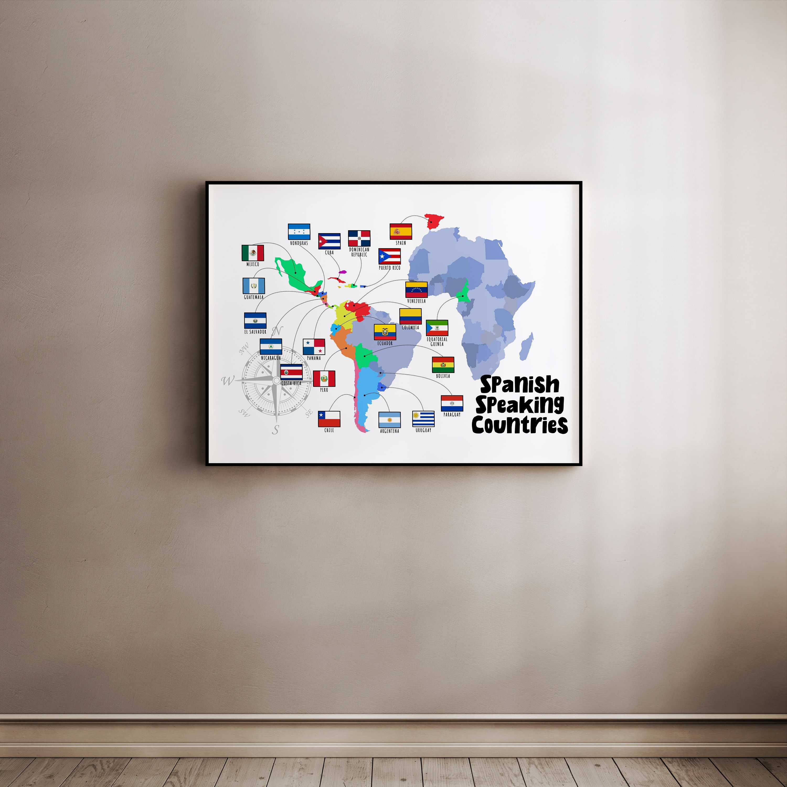 Spaanstalige Landen Werkblad Kaart Map Collection Faculty Of