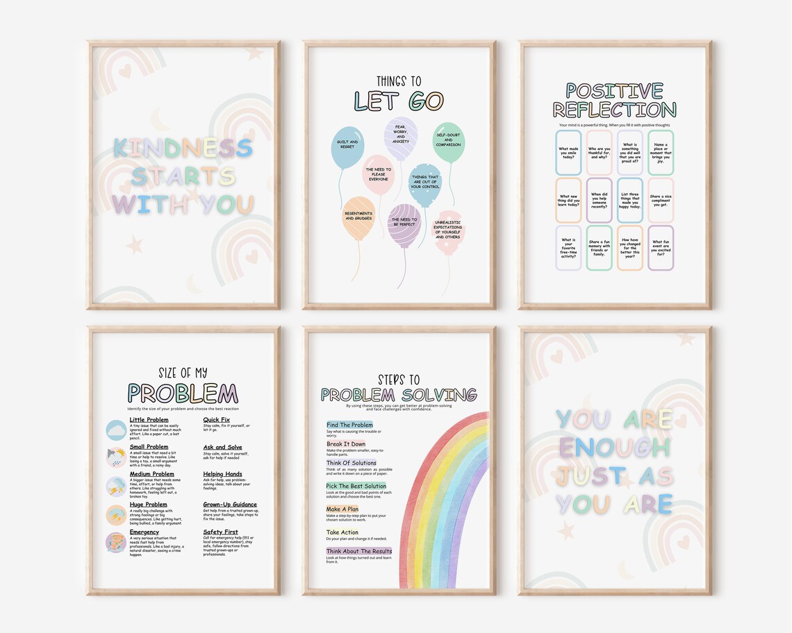 Calm Corner Posters, Calming Down Corner Printables, Kids Affirmation ...