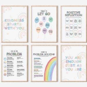 Calm Corner Posters, Calming Down Corner Printables, Kids Affirmation ...