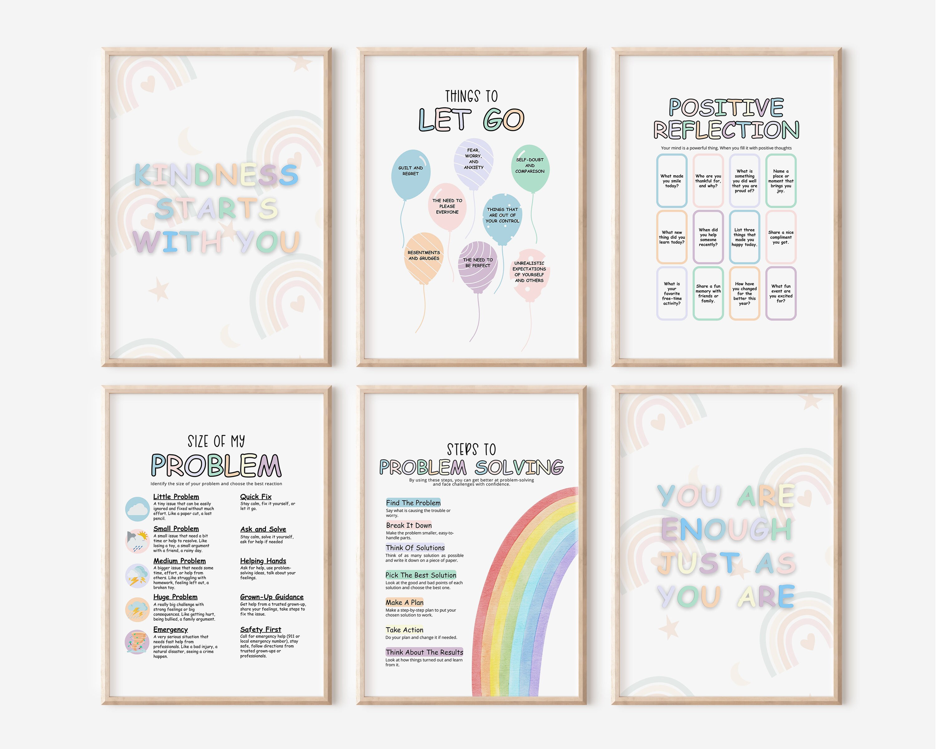 Calm Corner Posters, Calming Down Corner Printables, Kids Affirmation ...