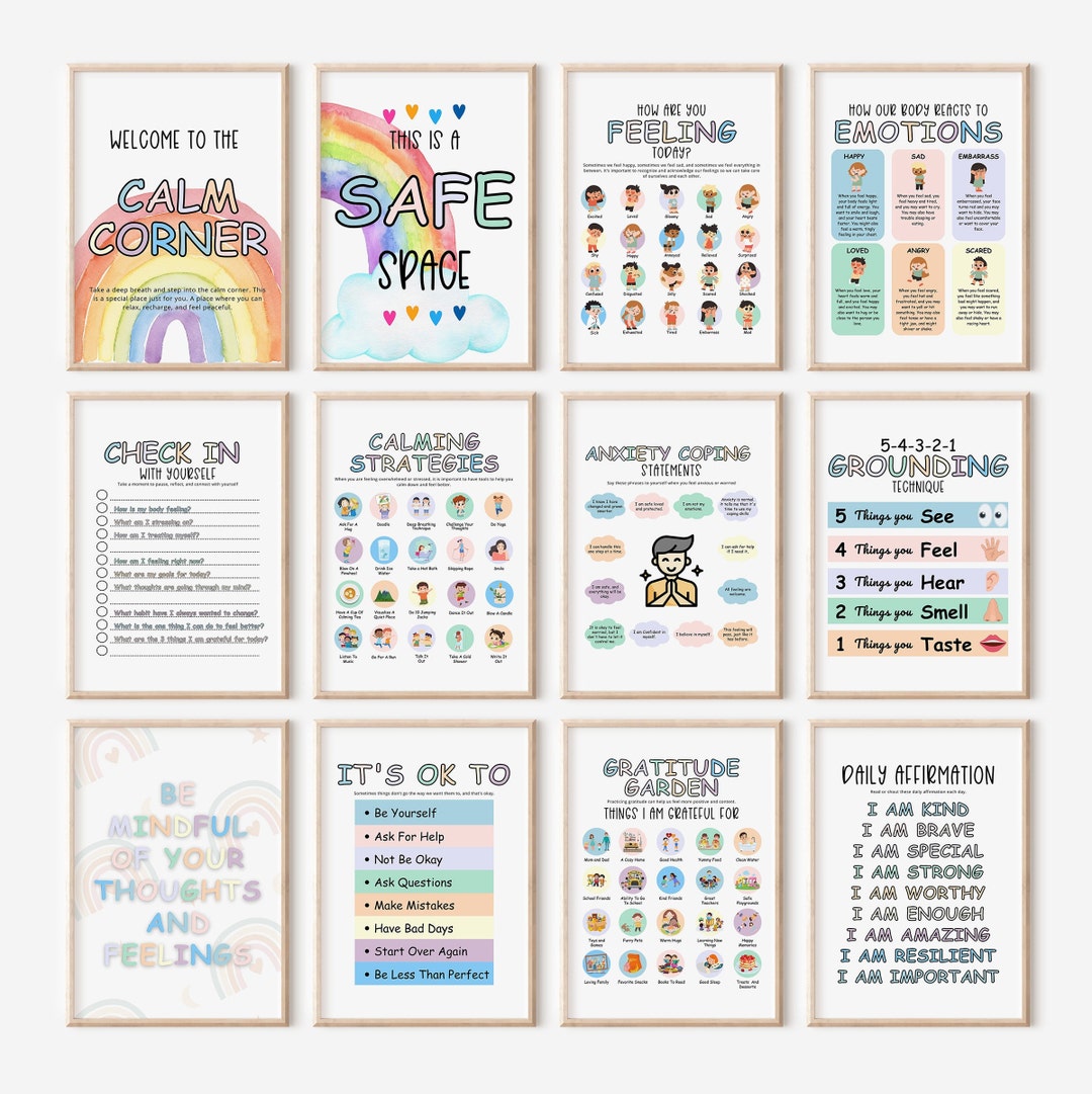40 Calm Corner Poster Calm Down Corner Kit Kids Activities - Etsy