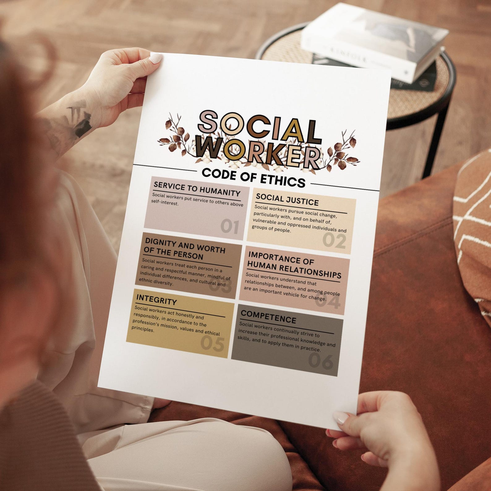 Social Worker Code of Ethics Poster, Social Worker Sign Print, Social ...