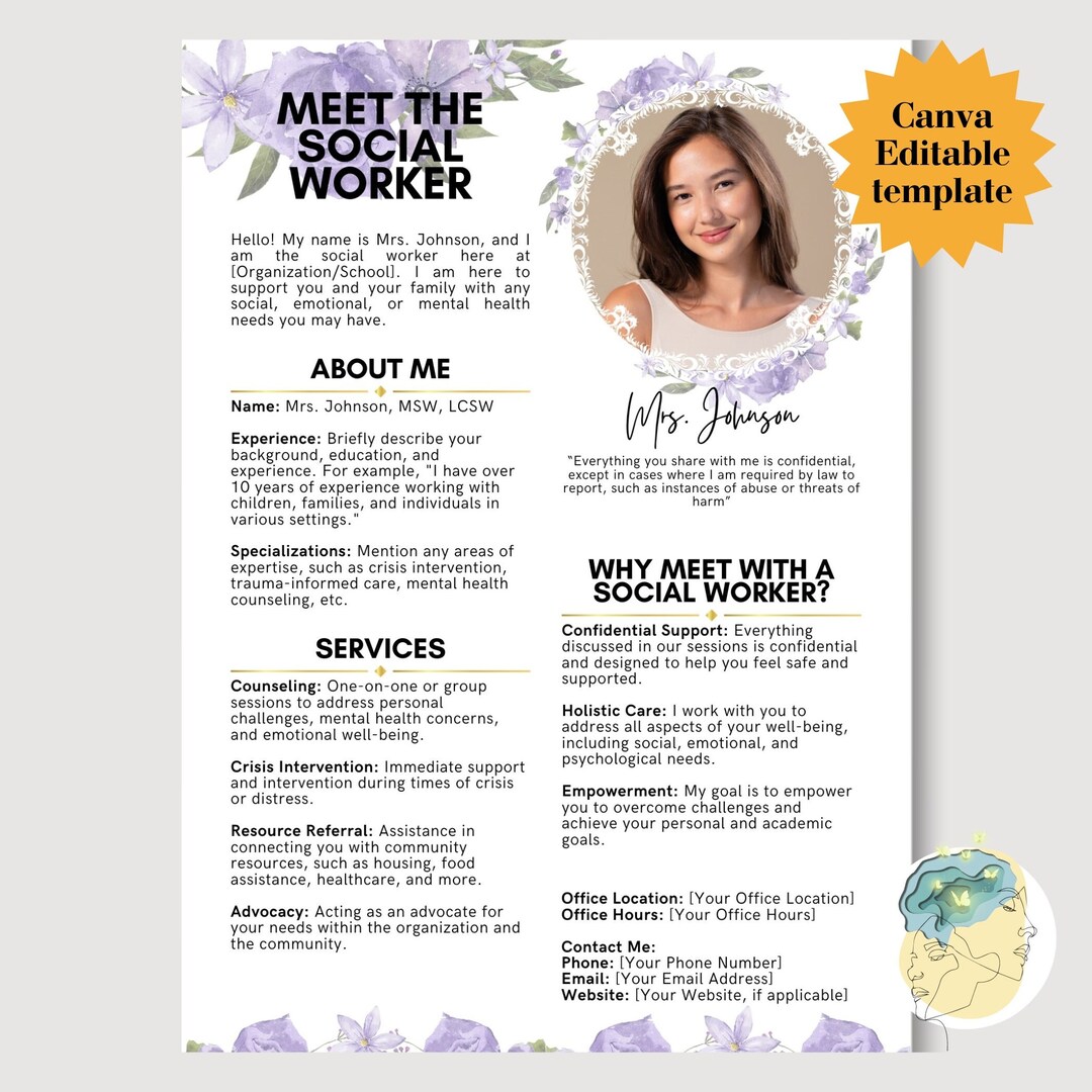 Meet the Social Worker, Social Worker Sign, Social Worker Office Decor ...