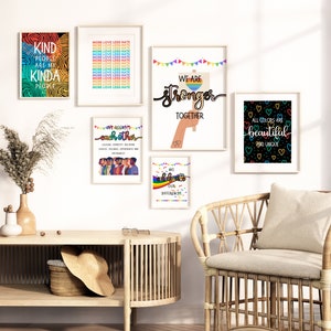 18 LGBTQ Prints, Diversity and Inclusion Posters, Safe Space Sign ...