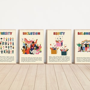 Diversity Equity Inclusion, DEI Posters, Classroom Affirmation Posters ...