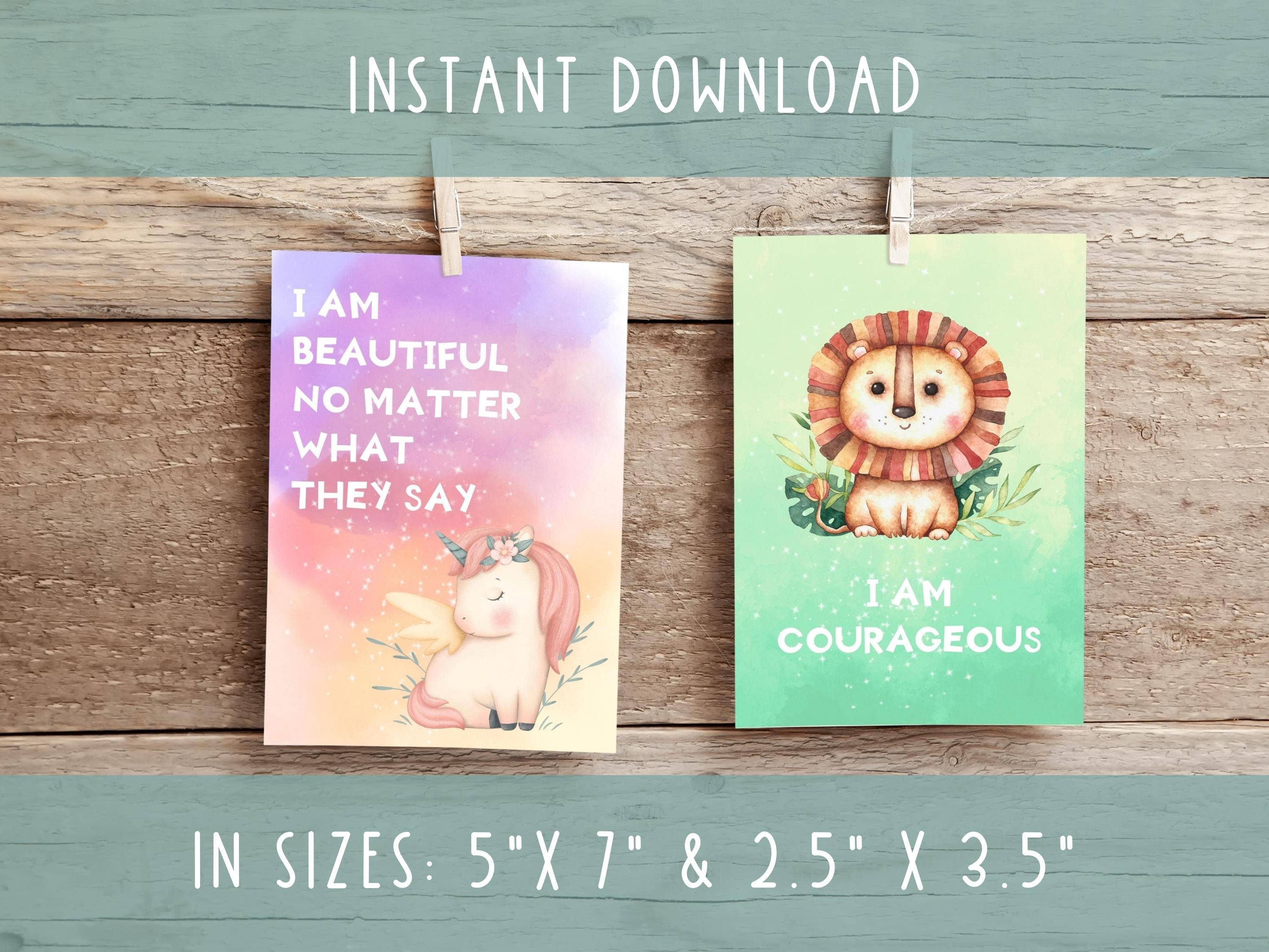 40 Affirmation Cards for Kids, Encouragement Cards, Positive ...