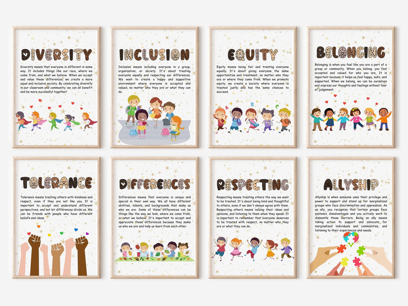 35 Diversity Poster Set, Inclusive Posters, Inclusive Classroom Poster ...