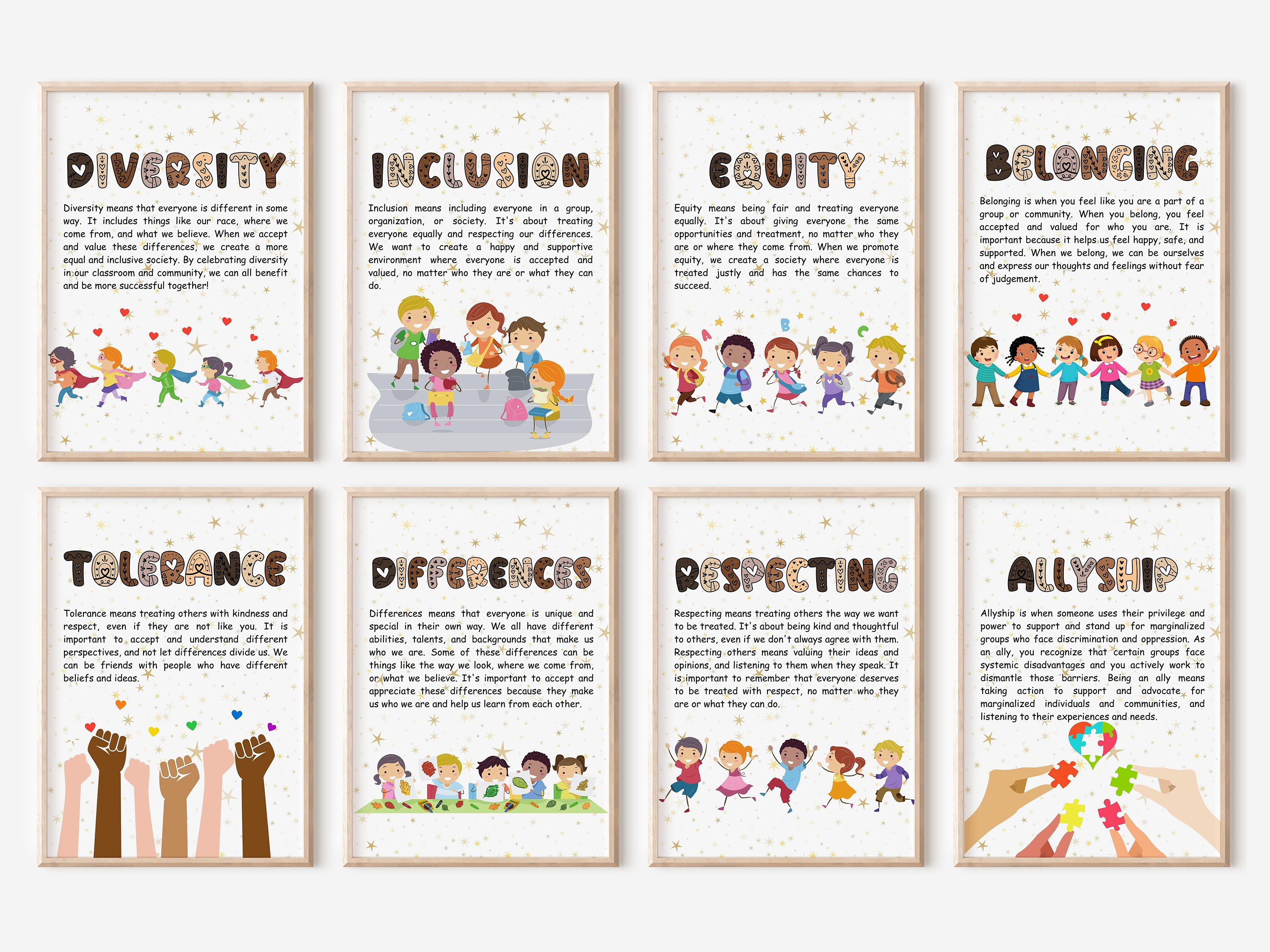 35 Diversity Poster Set, Inclusive Posters, Inclusive Classroom Poster ...