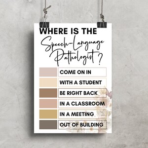 Where is the SLP Door Sign, Speech Language Pathologist Door Sign, SLP ...